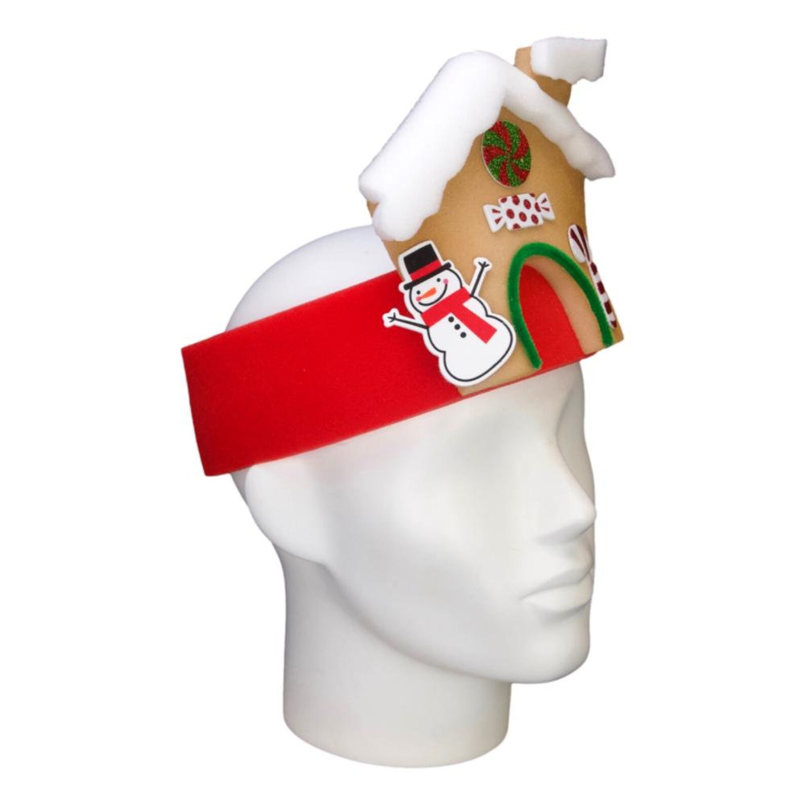 Foam Party Hats Christmas Gingerbread Headband - Santa Claus Hat ...