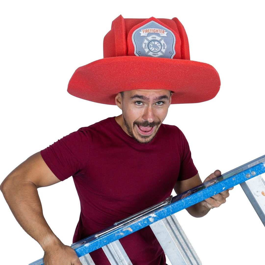 Foam Party Hats Giant Firefighter Hat Firefighter Hat Costume Fireman ...