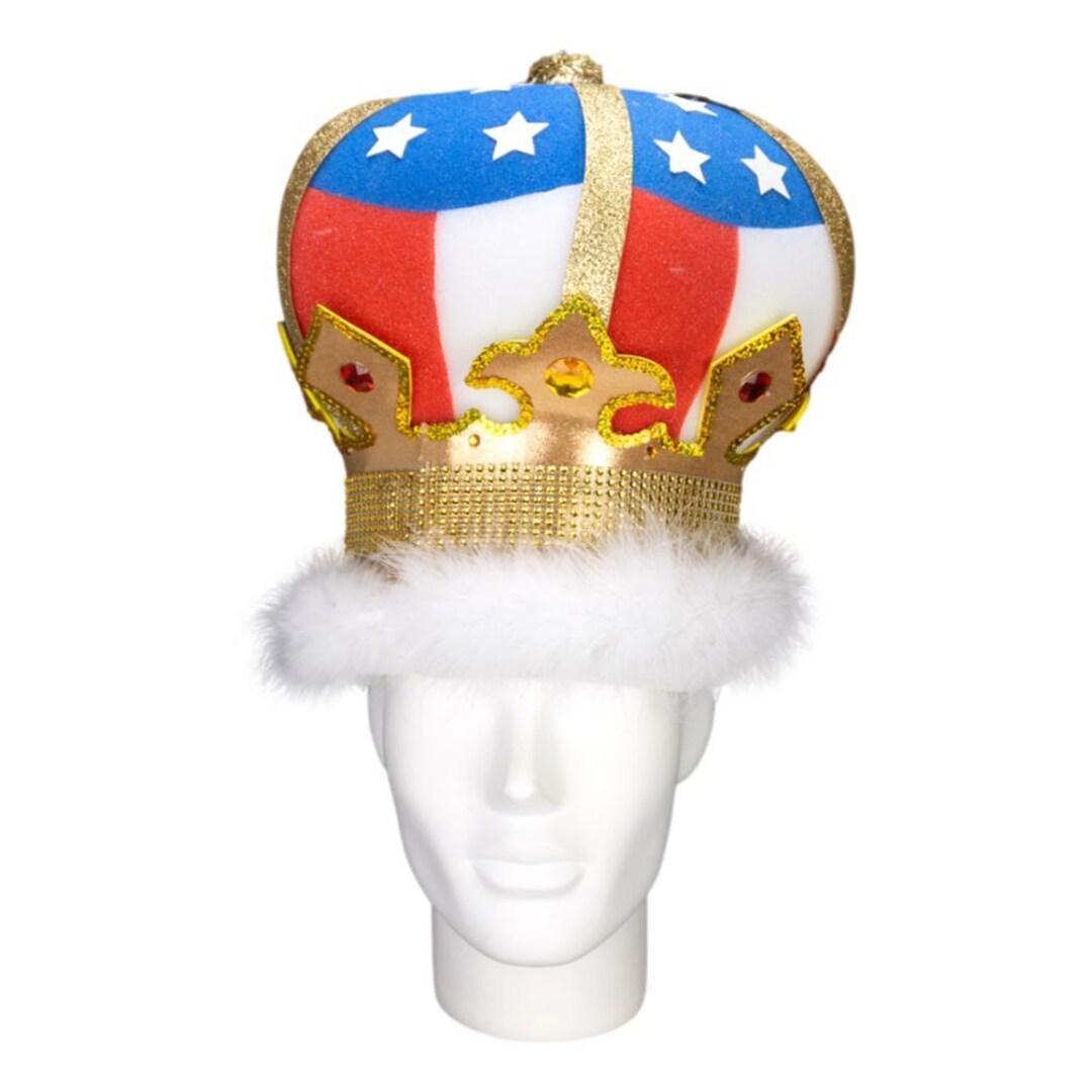 Foam Party Hats USA King Crown, Funny Silly Mens & Womens Patriotic ...