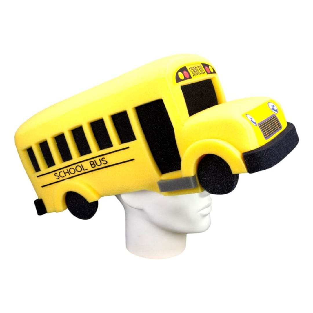 Foam Party Hats - Bus Hat - School Buscar Hat - Toy Bus Party Hat - Bus ...