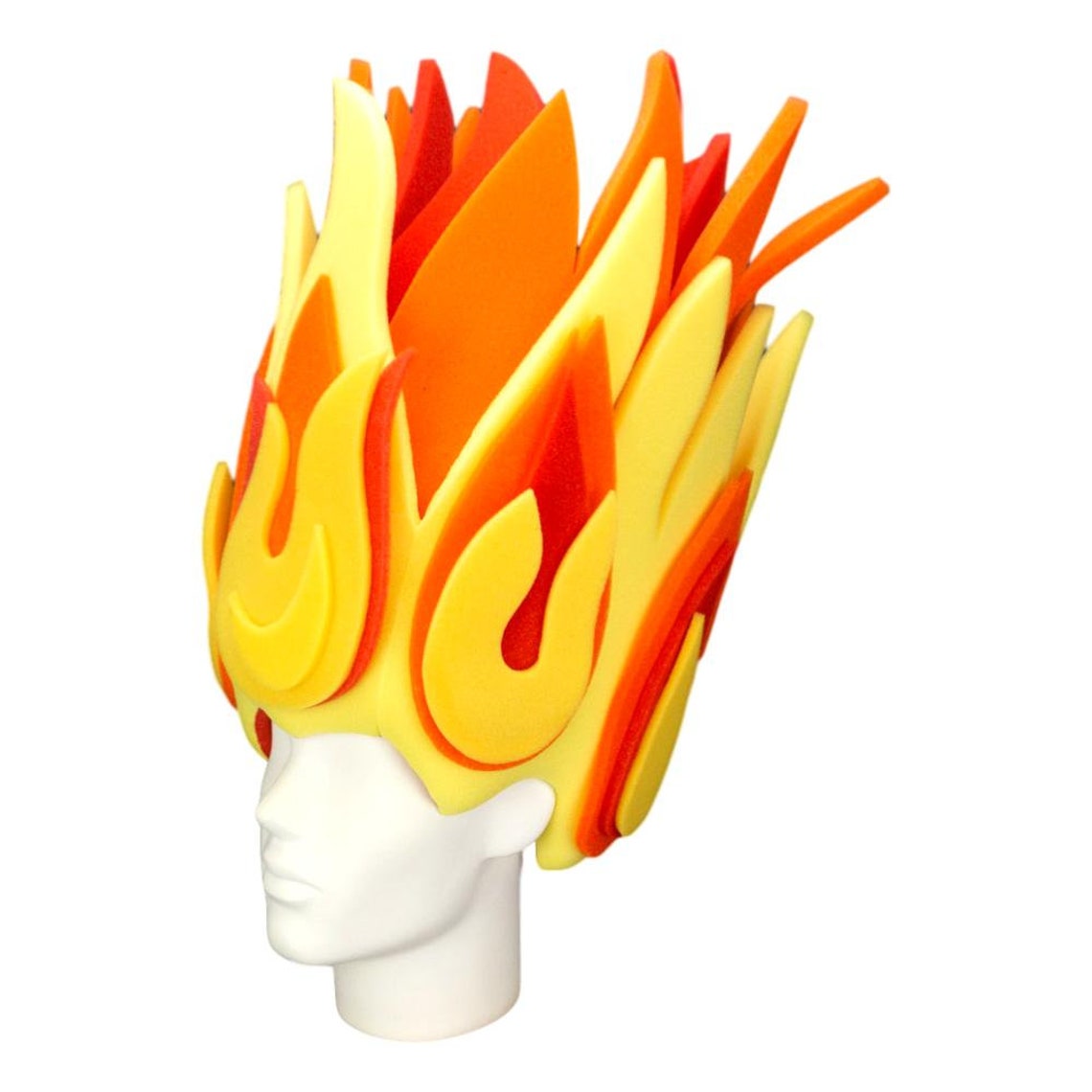 Foam Party Hats Foam Flames Wig Anime Wig Orange Fire Wig - Etsy