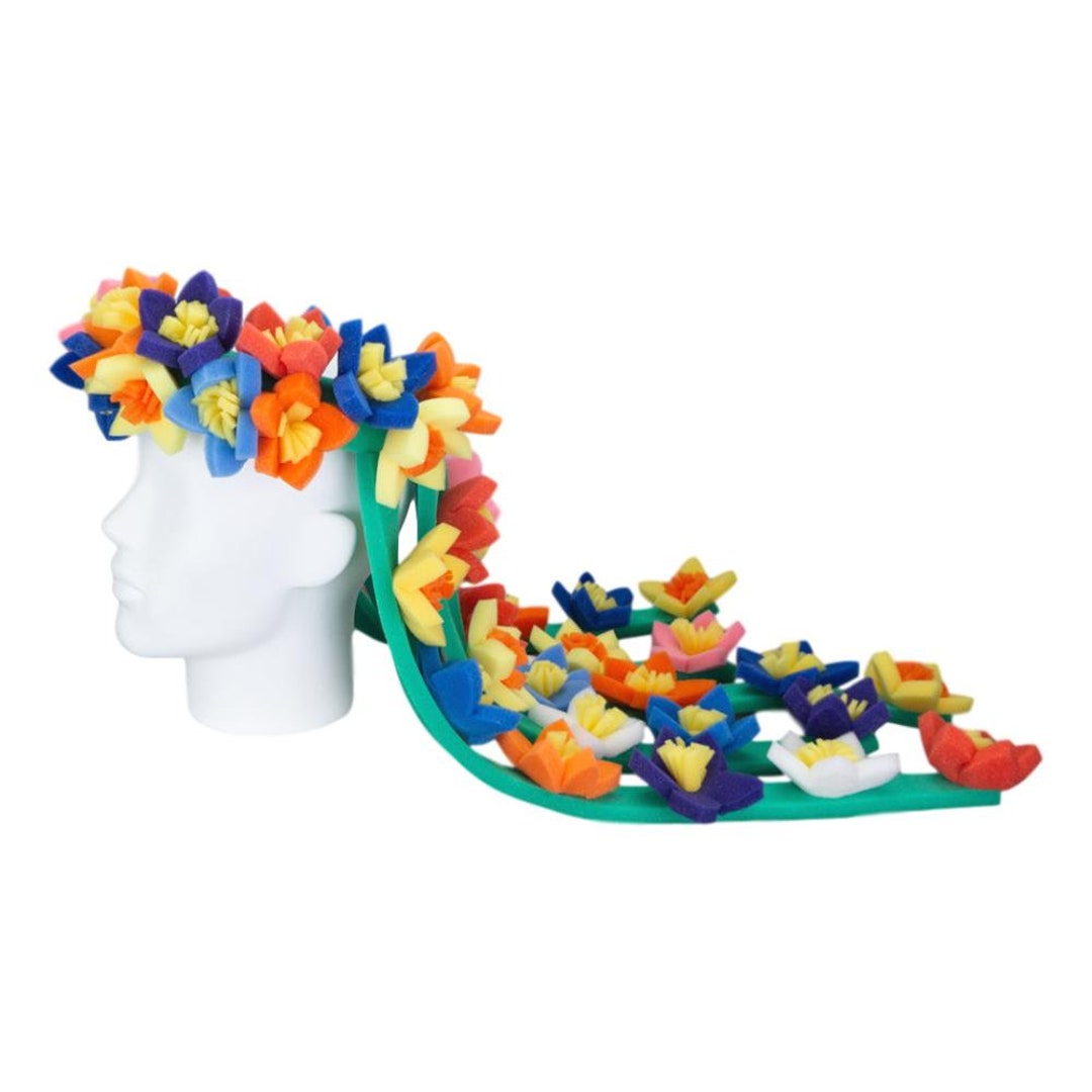 Foam Party Hats Small Spring Flowers Hat Hair Vine Flower - Etsy