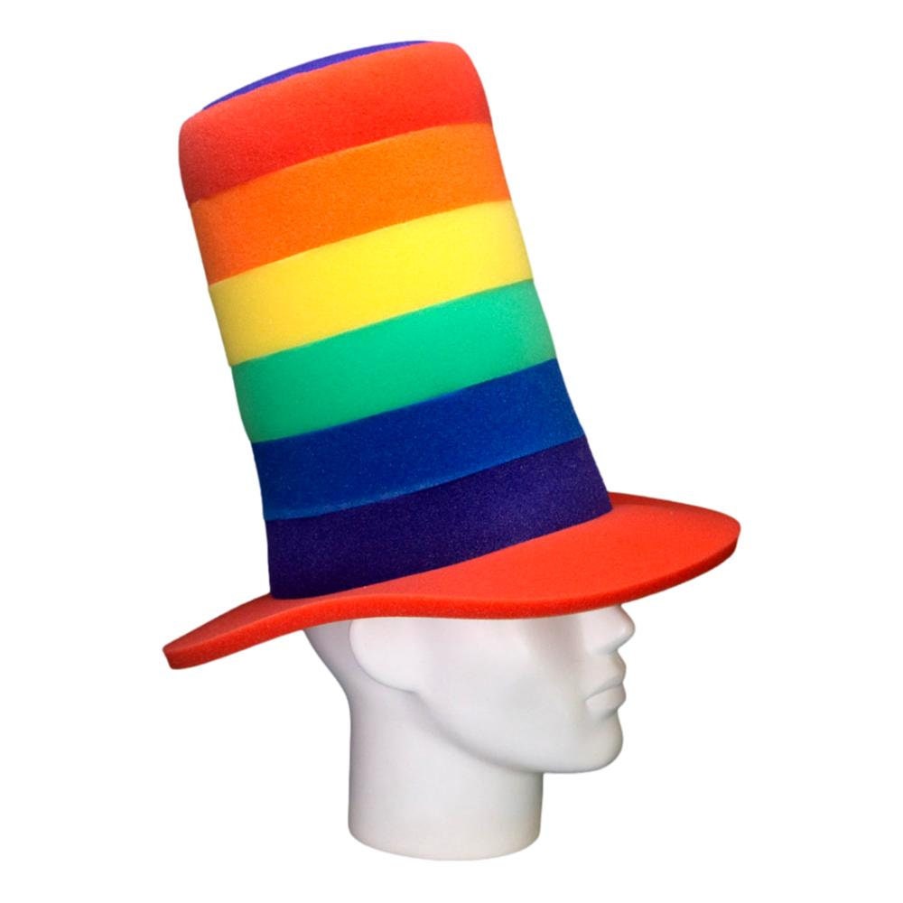 Foam Party Hats: Pride Rainbow Top Hat Gay Pride Hat LGBTQ - Etsy