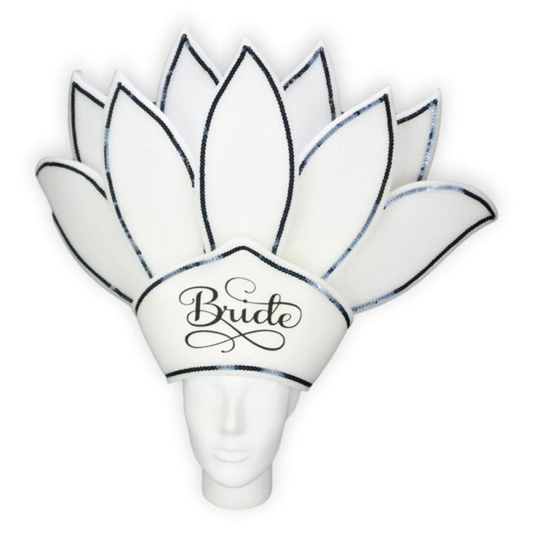 Foam Party Hats Lotus Flower Bride Crown - Bridal Lotus Headpiece ...