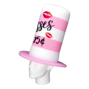 Foam Party Hats Valentine’s Day Top Hat - Kisses Love Hat - Crazy Love ...