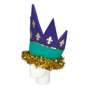 Mardi Gras Crown Hat - Mardi Gras Outfit - New Orleans Party Hat ...