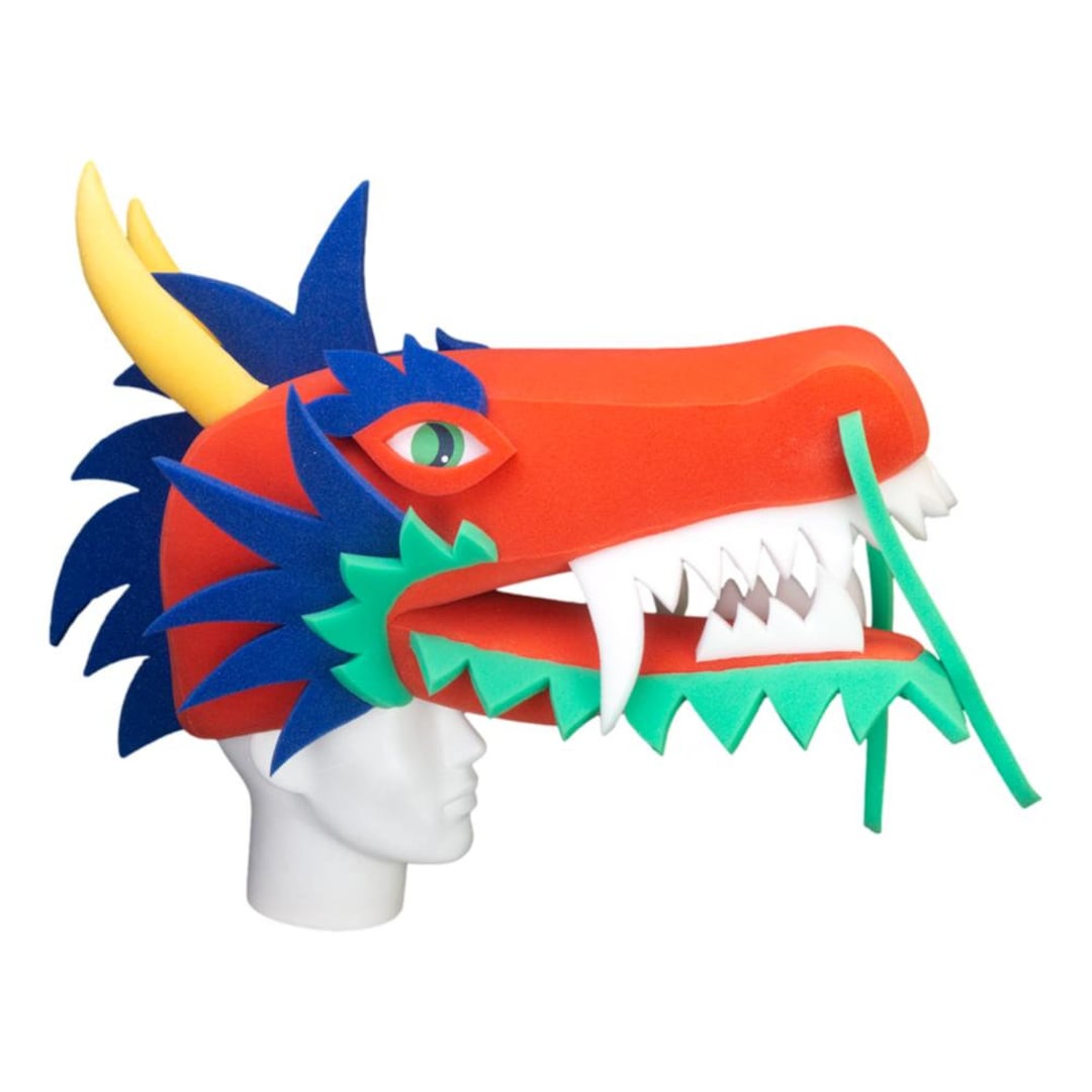 Foam Party Hats Giant Dragon Hat - Medieval Party Hat - Dragon Costume ...