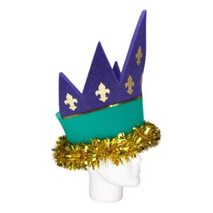 Mardi Gras Crown Hat - Mardi Gras Outfit - New Orleans Party Hat ...