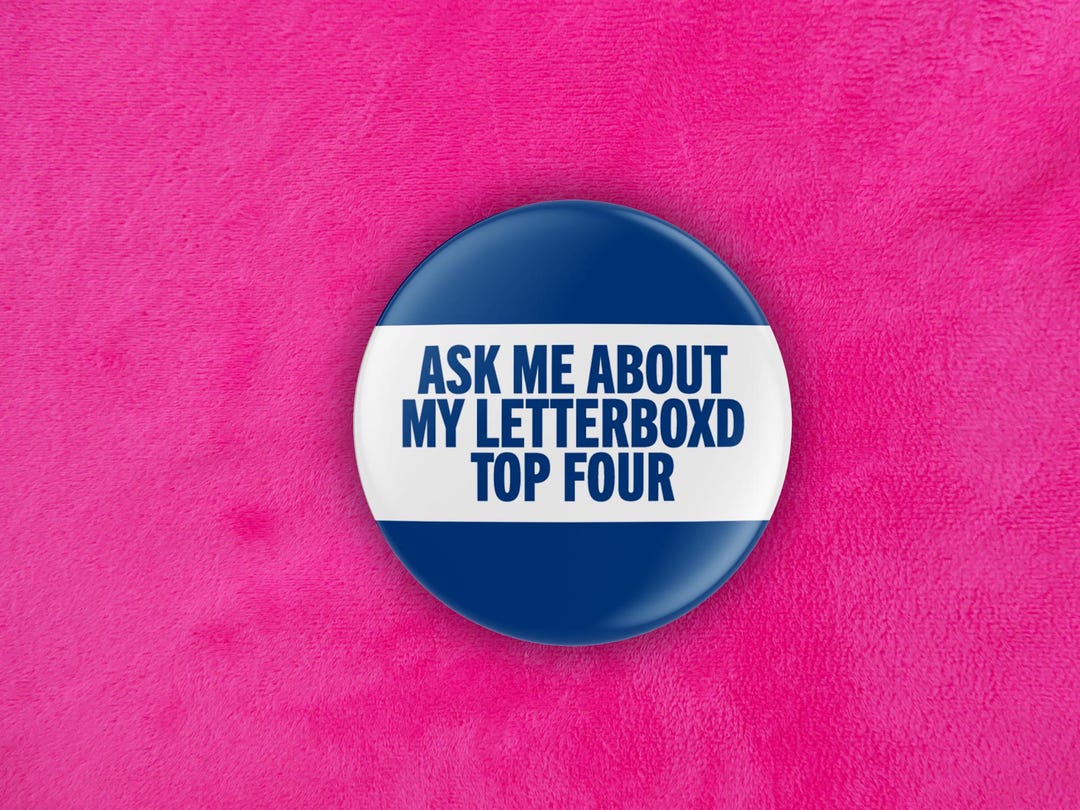 Pin Button Badge - Letterboxd Top Four - Vintage, Funny, Trendy, Button ...