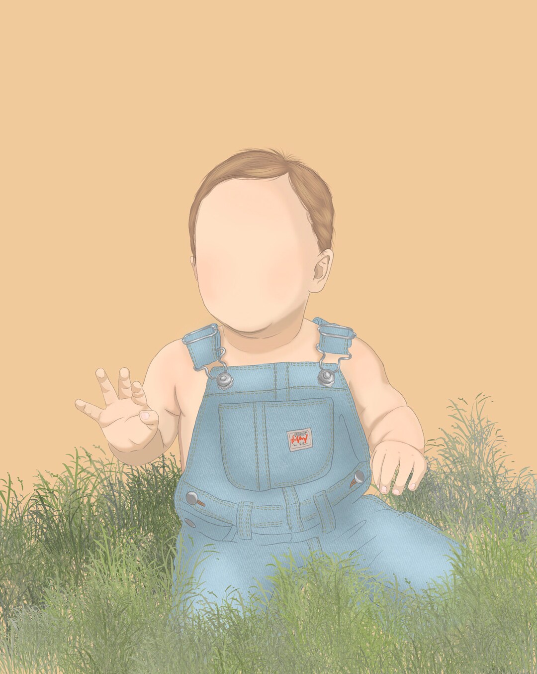 Digital Faceless Portraits - Etsy