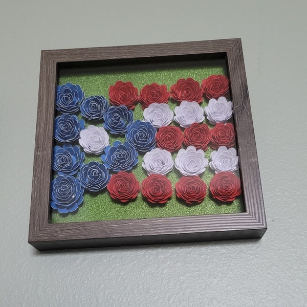 Flower Shadow Box Flag - Etsy