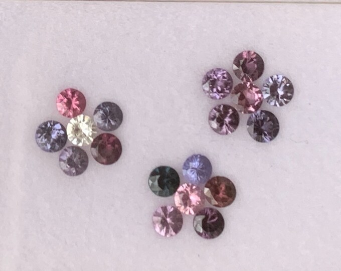 Multi-color Spinel Round Melee Gem Pack • Natural Spinel 3.4-3.6 Mm 18 ...