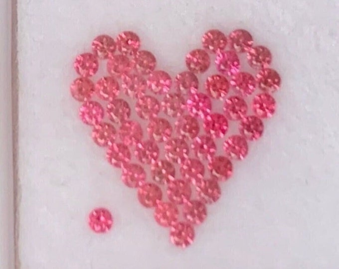 Natural Vivid Pink Spinel 1.6mm Round Cut Melee Gem Pack 47pcs - Spinel ...