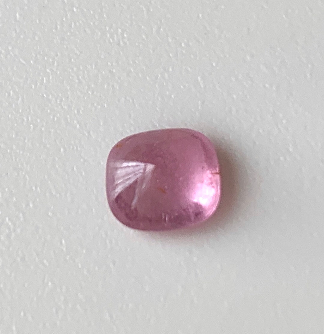 Natural Pink Spinel Sugarloaf Flat Cabochon • Natural Pink Spinel 1.25 ...