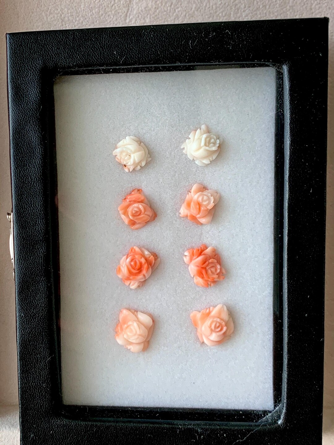 Carved Natural Coral Rose - Meticulous Angel Skin Coral - Soft Pink to ...