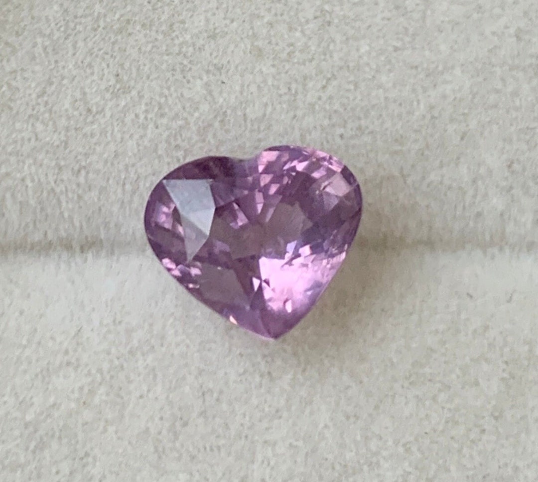 2.02 Ct Natural Purple Spinel Heart Shape 8.2 X 7.2 X 5 Mm - Milky ...