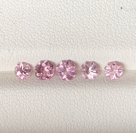 Pastel Pink Spinel Modified Octagon Cut 5 Pcs Set 1.48 Ct - Etsy