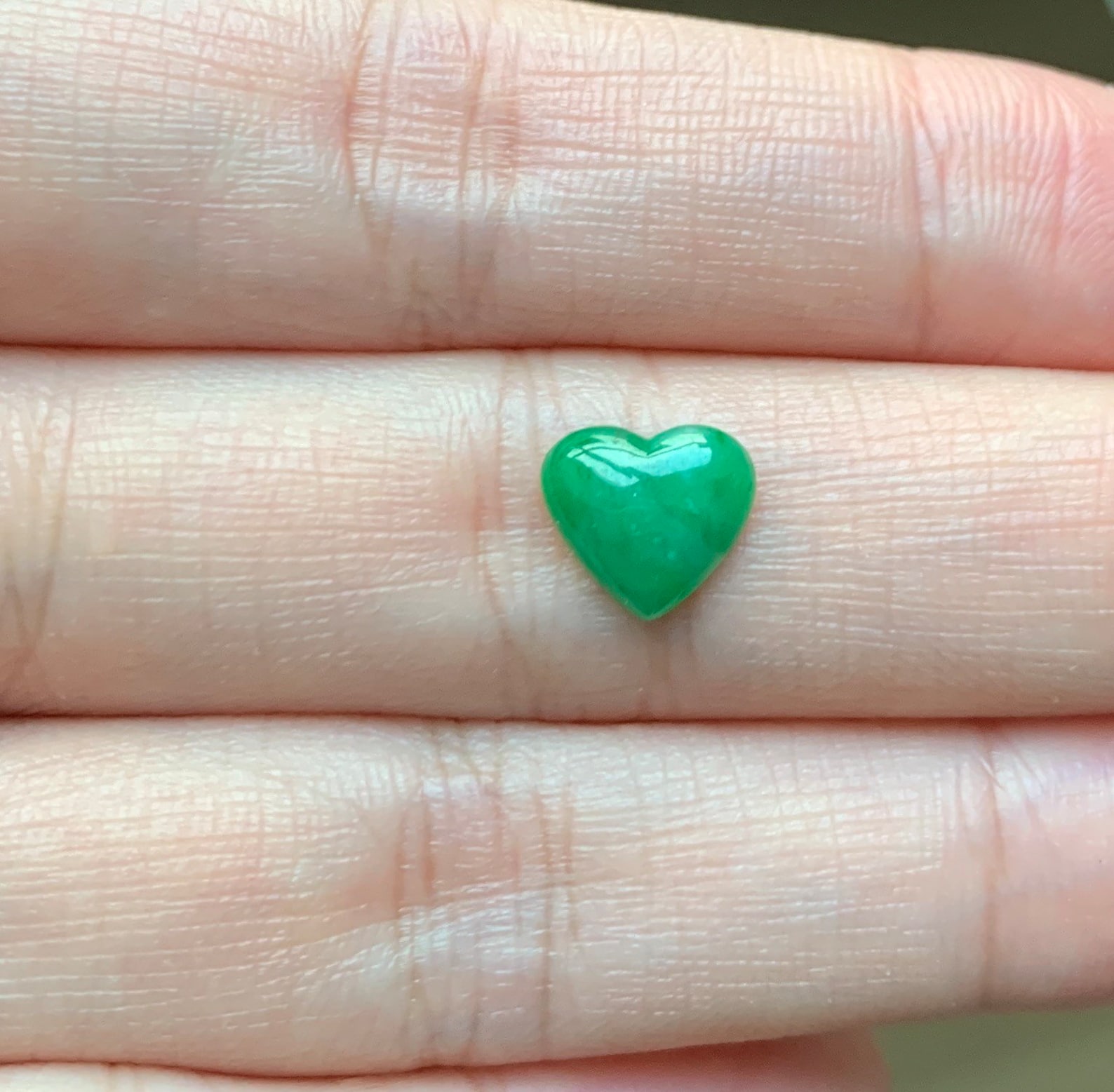 Natural Jade Heart Shape 8.8x8x2.8mm - Jade Pendant/ring • Jewelry ...