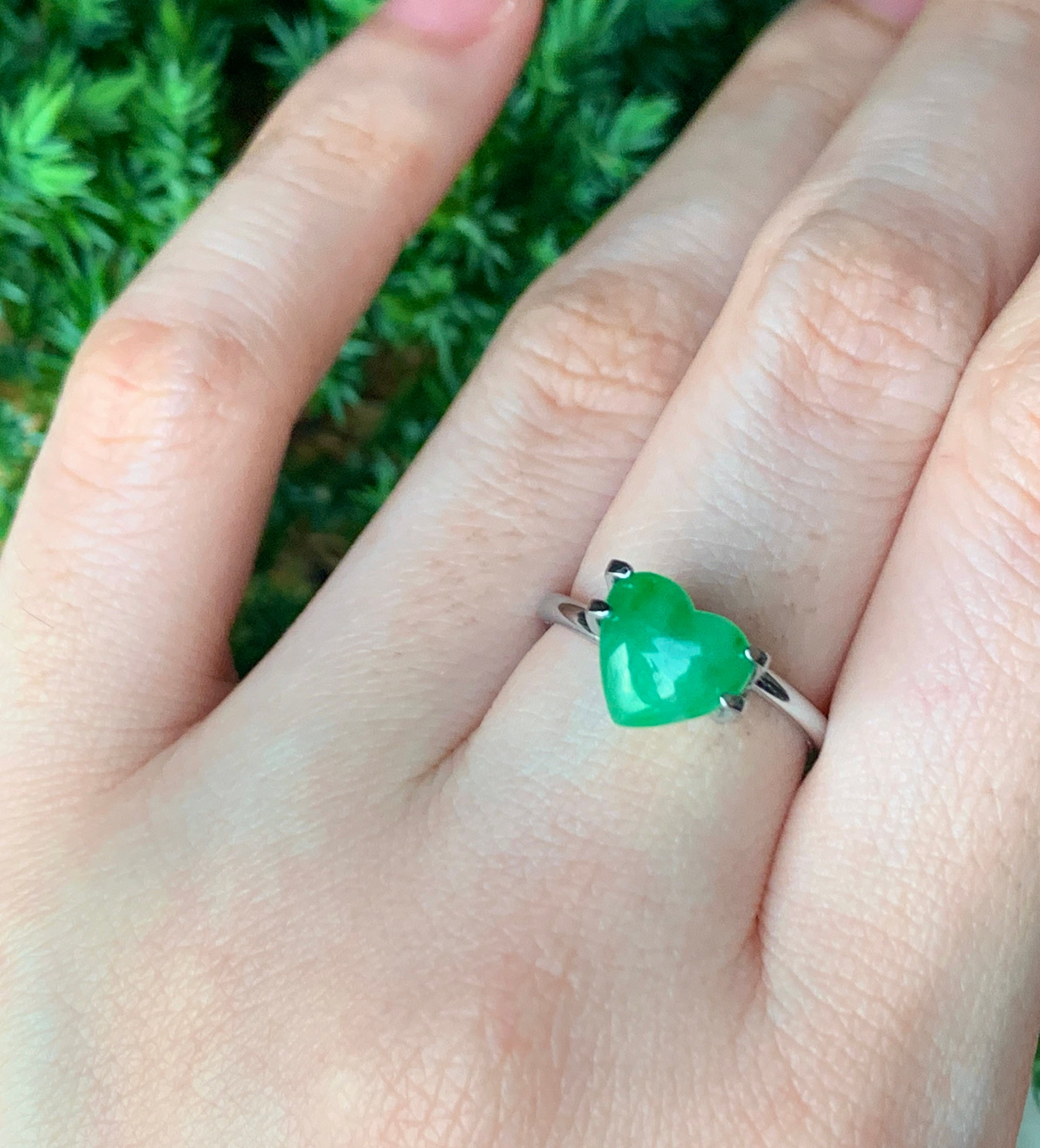 Natural Jade Heart Shape 8.8x8x2.8mm - Jade Pendant/ring • Jewelry ...