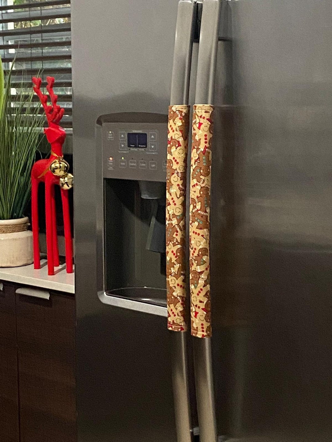 Gingerbread Christmas Refrigerate Handle Covers/ Estove Handle Cover ...