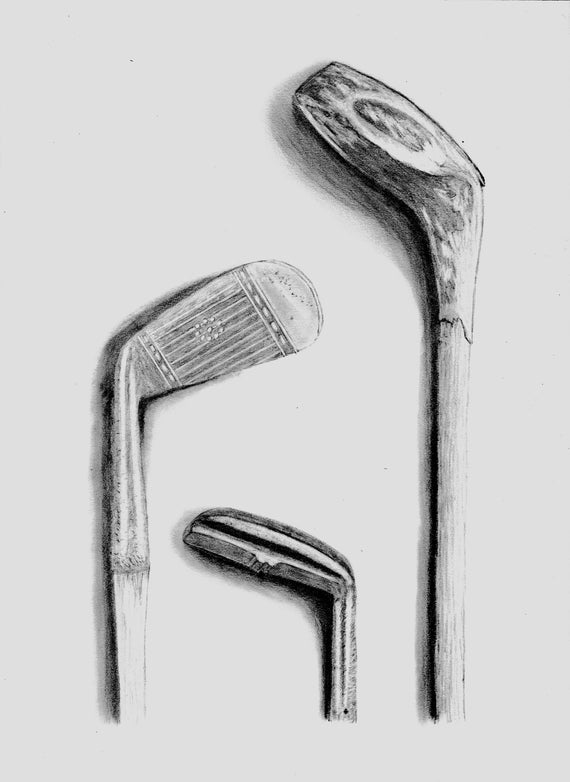 Vintage Golf Club Drawing