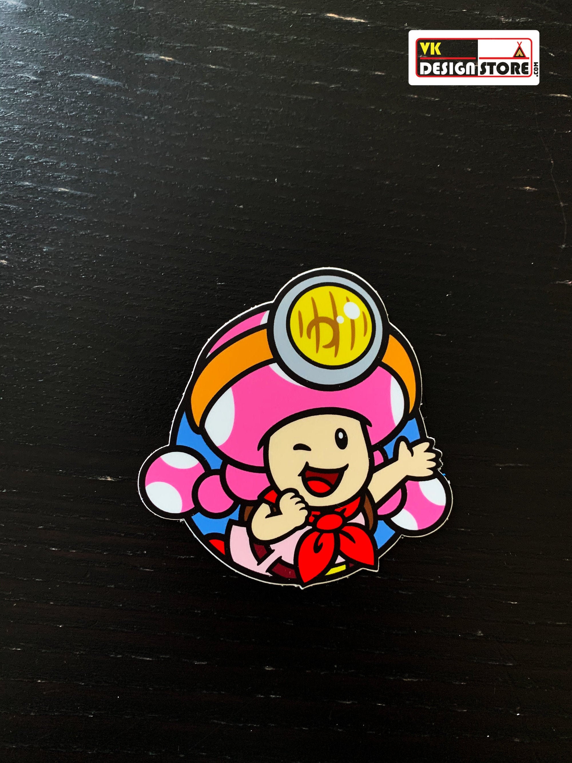 Mario Captain Toadette sticker. Laptop decor. iMac iPhone | Etsy