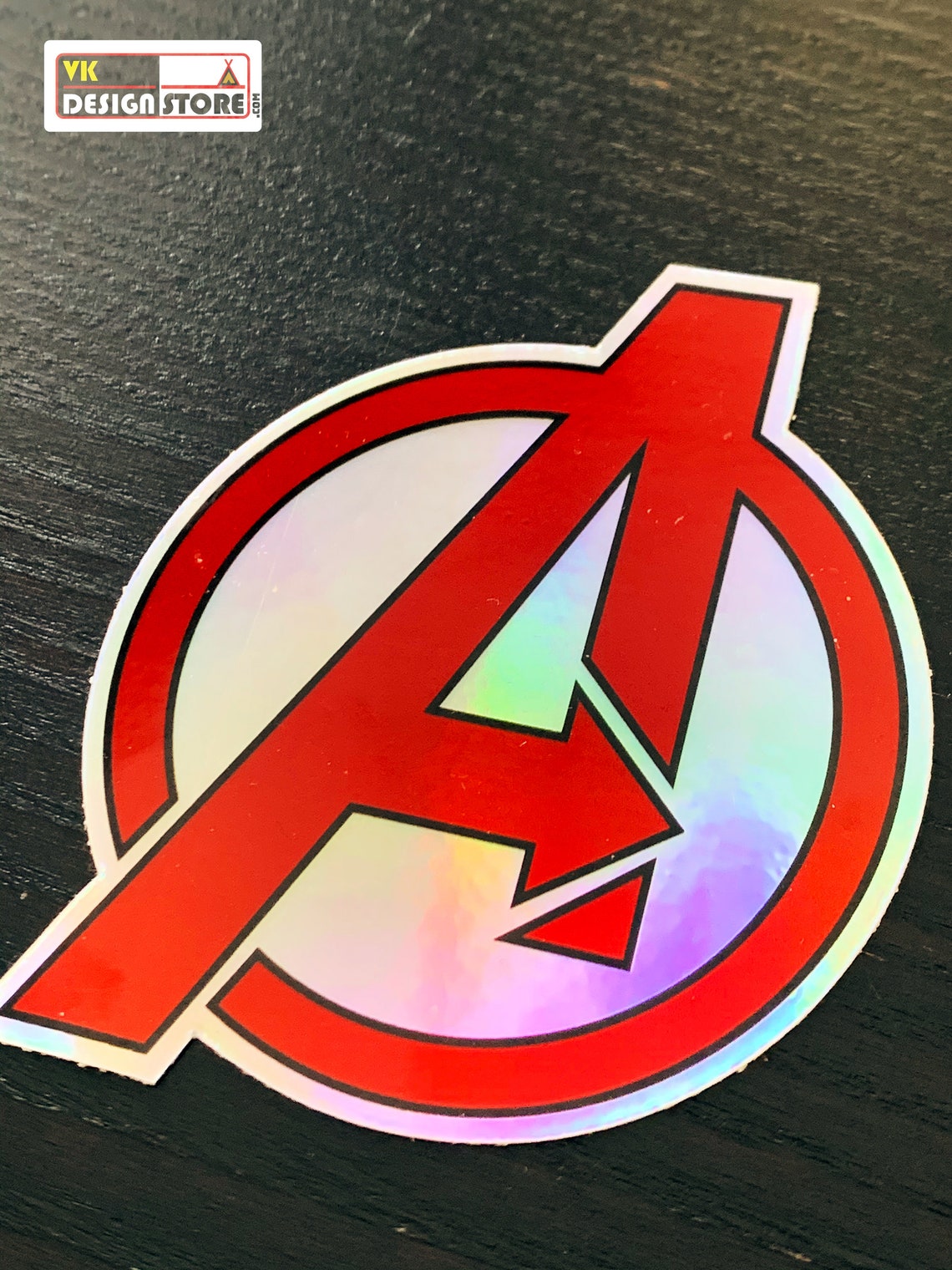 Avengers Logo Holographic Sticker 2.6 X 3. Laptop Decal. - Etsy
