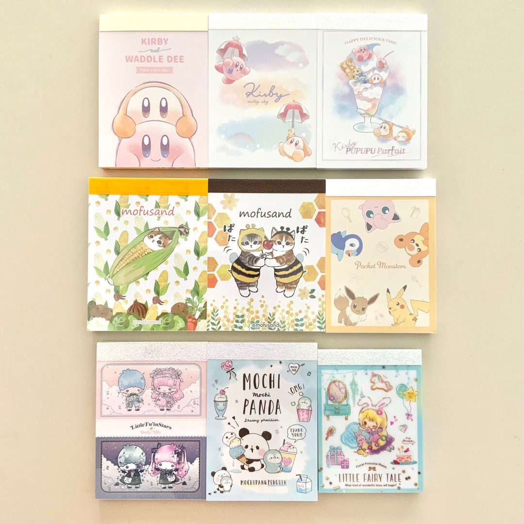 Cute Kawaii Small Memo Notepads Kirby, Mofusand, Pokemon, Sanrio Little ...