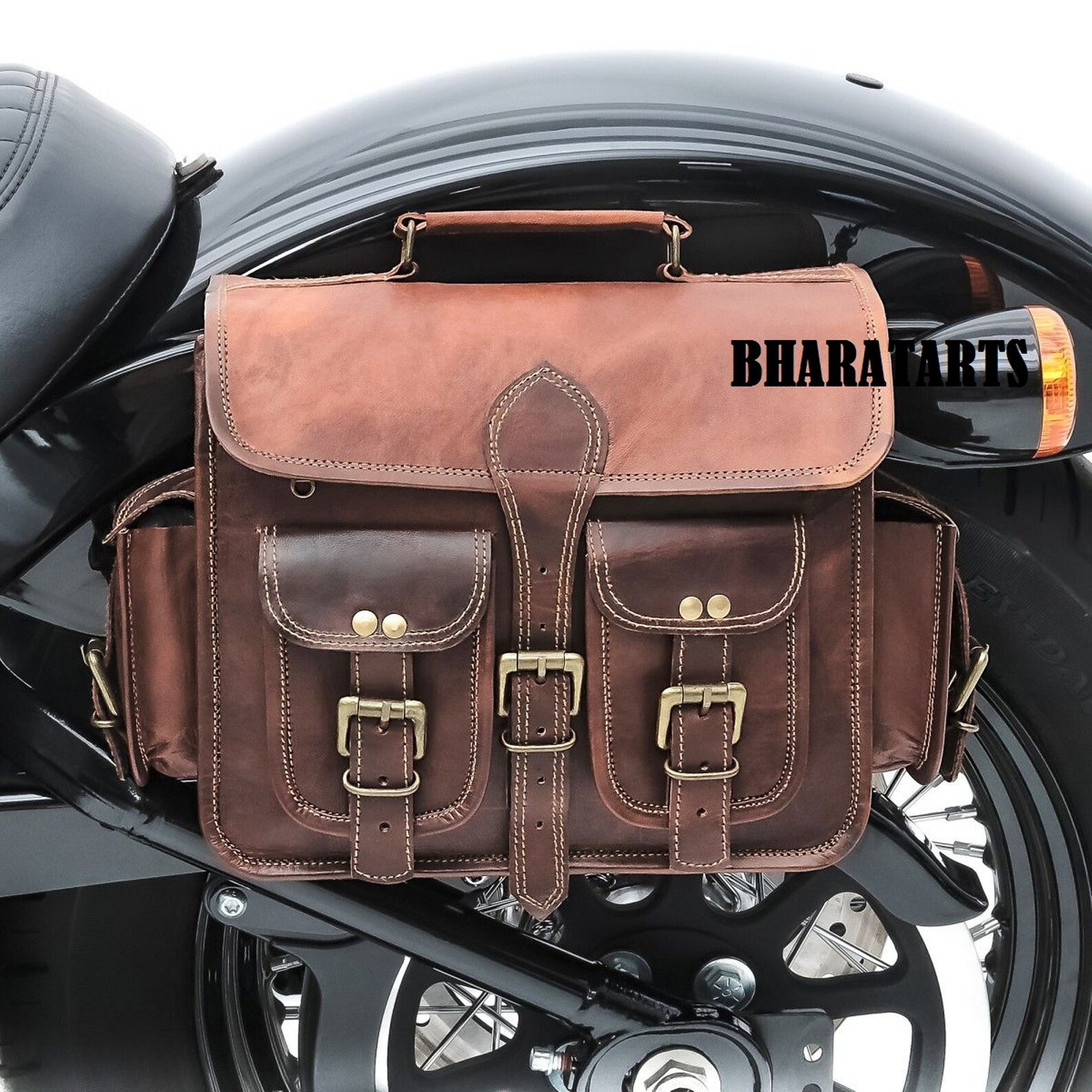 Motorcycle Saddlebag Leather Panniers Saddle Bags for - Etsy