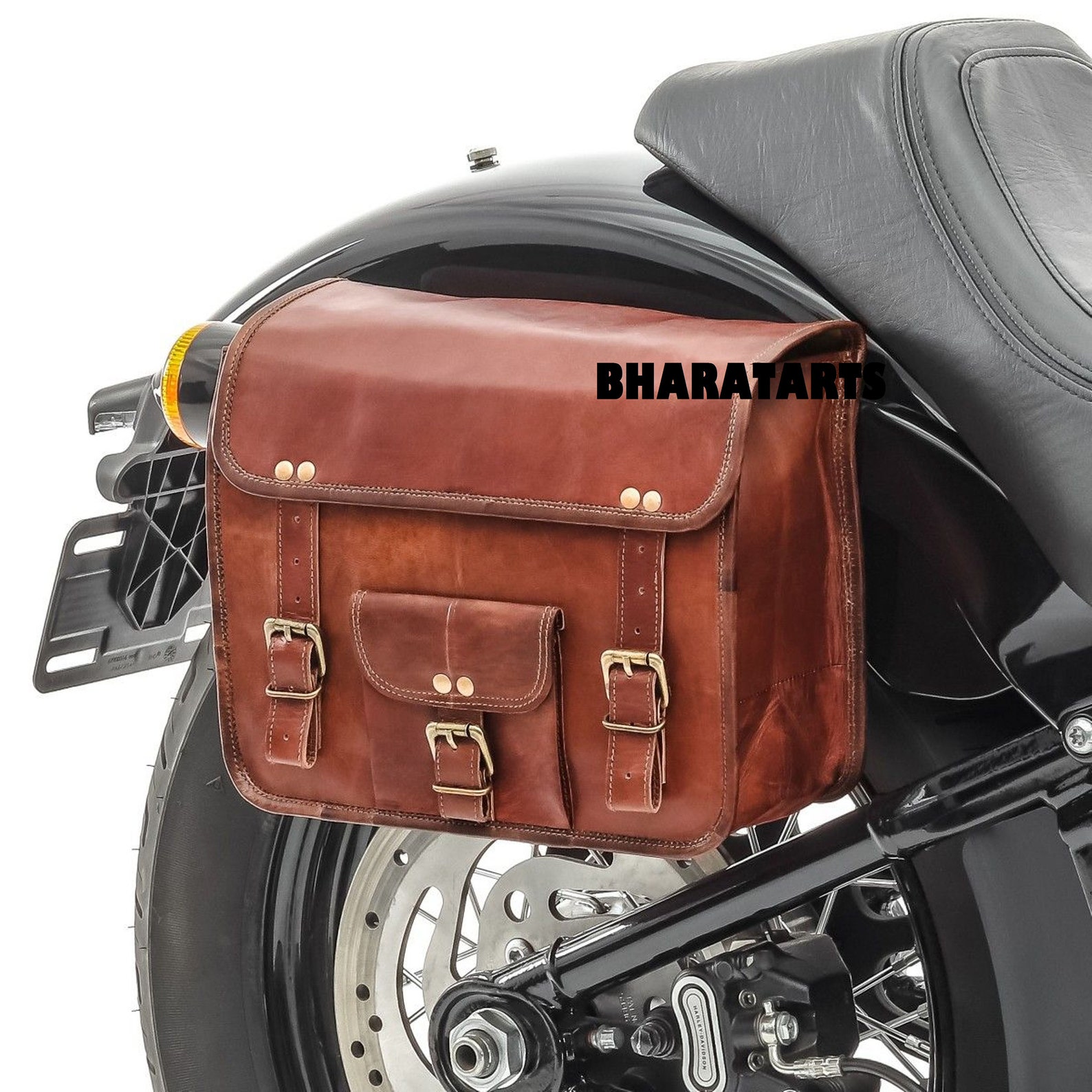 Handmade Leather Motorcycle Saddlebags: Side Panniers, Two Bags - Etsy