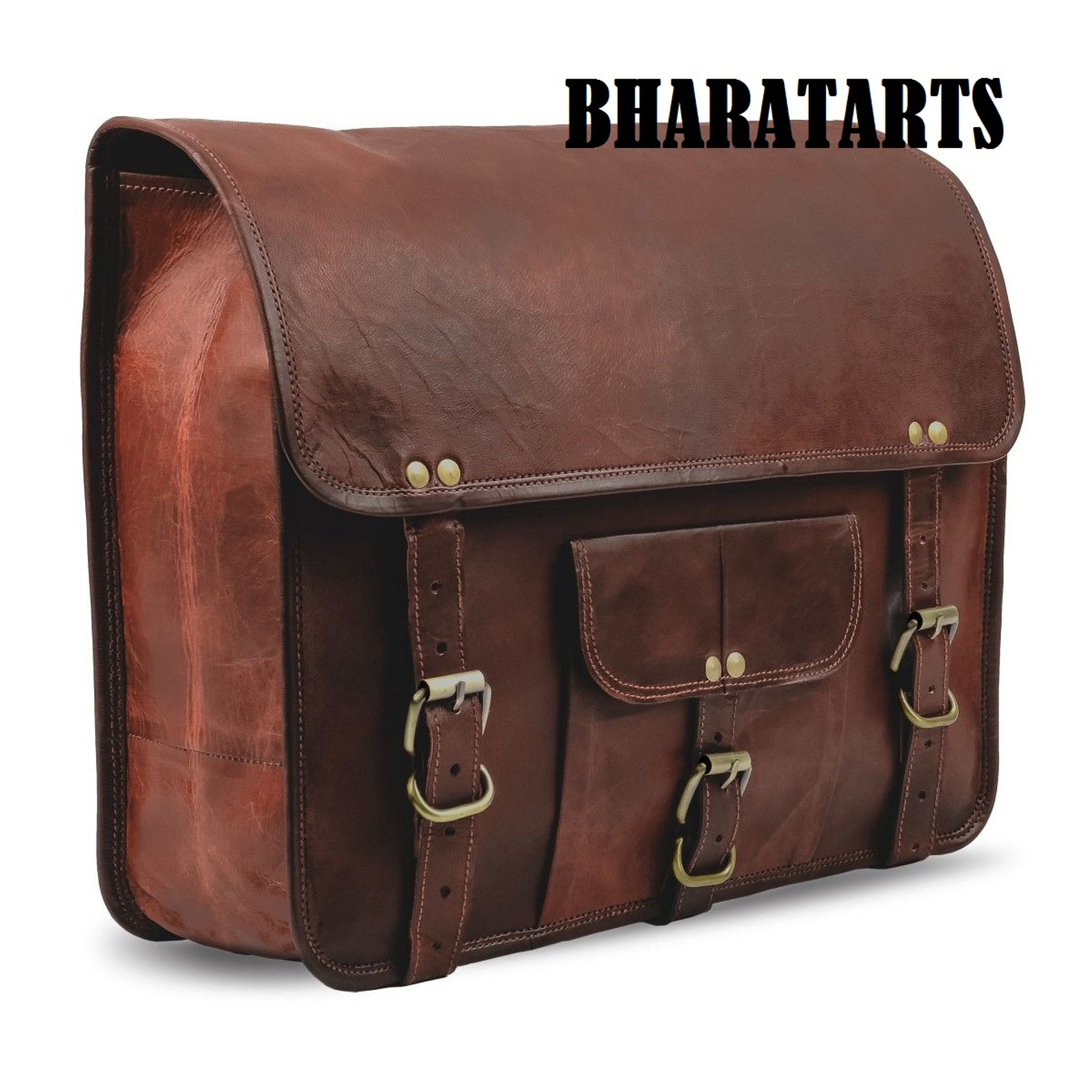 Leather Motorcycle Bags Saddle Bag Leather Bike Bag Set of 2 | Etsy