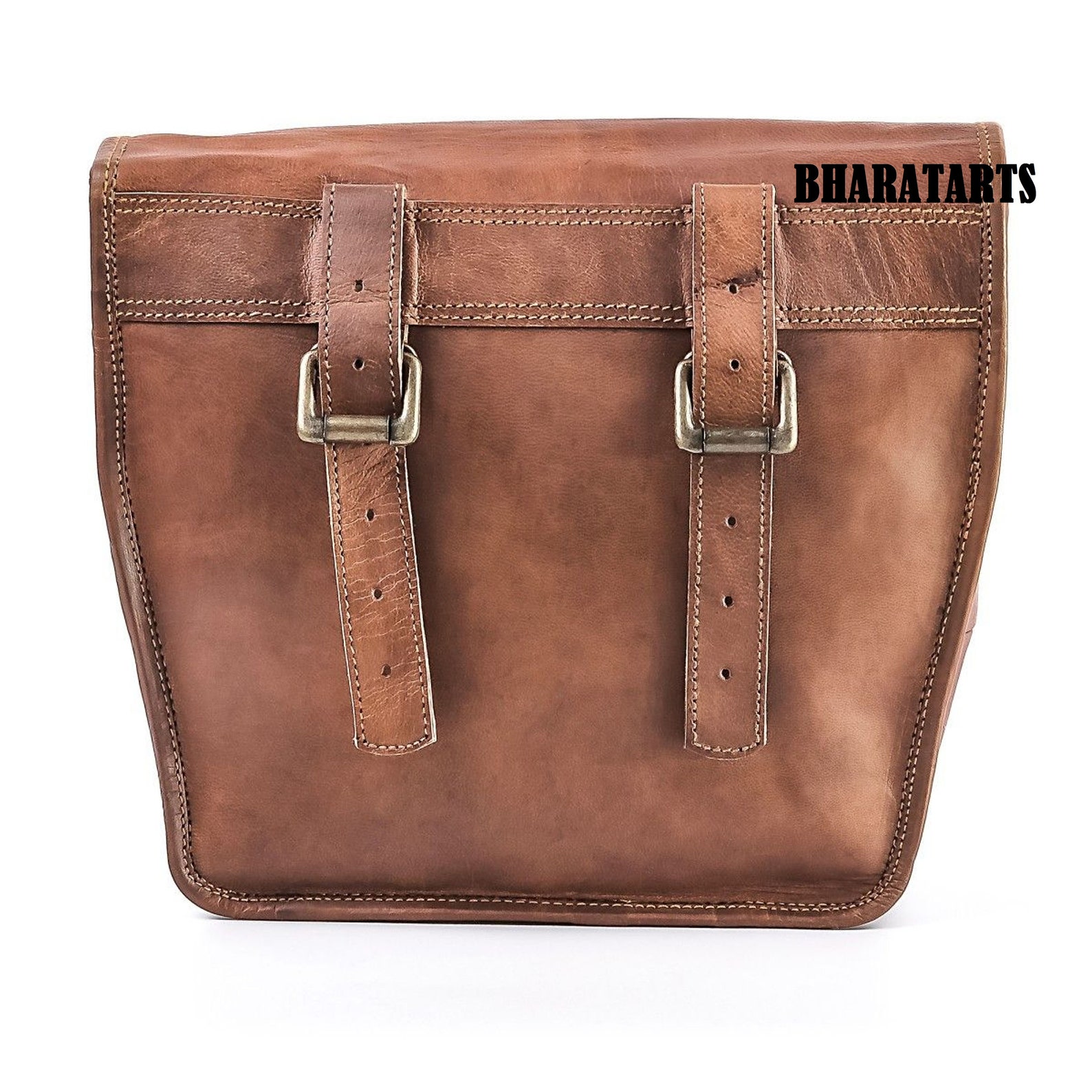 Leather Motorcycle Bike Bag Set of 2 Saddle Panniers Side - Etsy