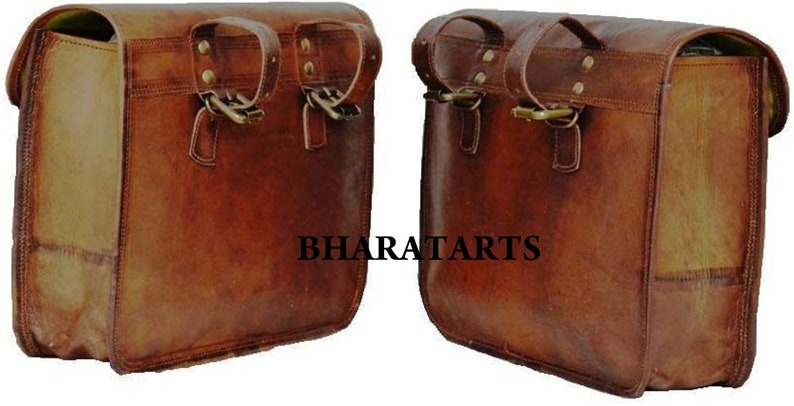 Leather Motorcycle Side Pouch Brown Leather Side Pouch Classic | Etsy