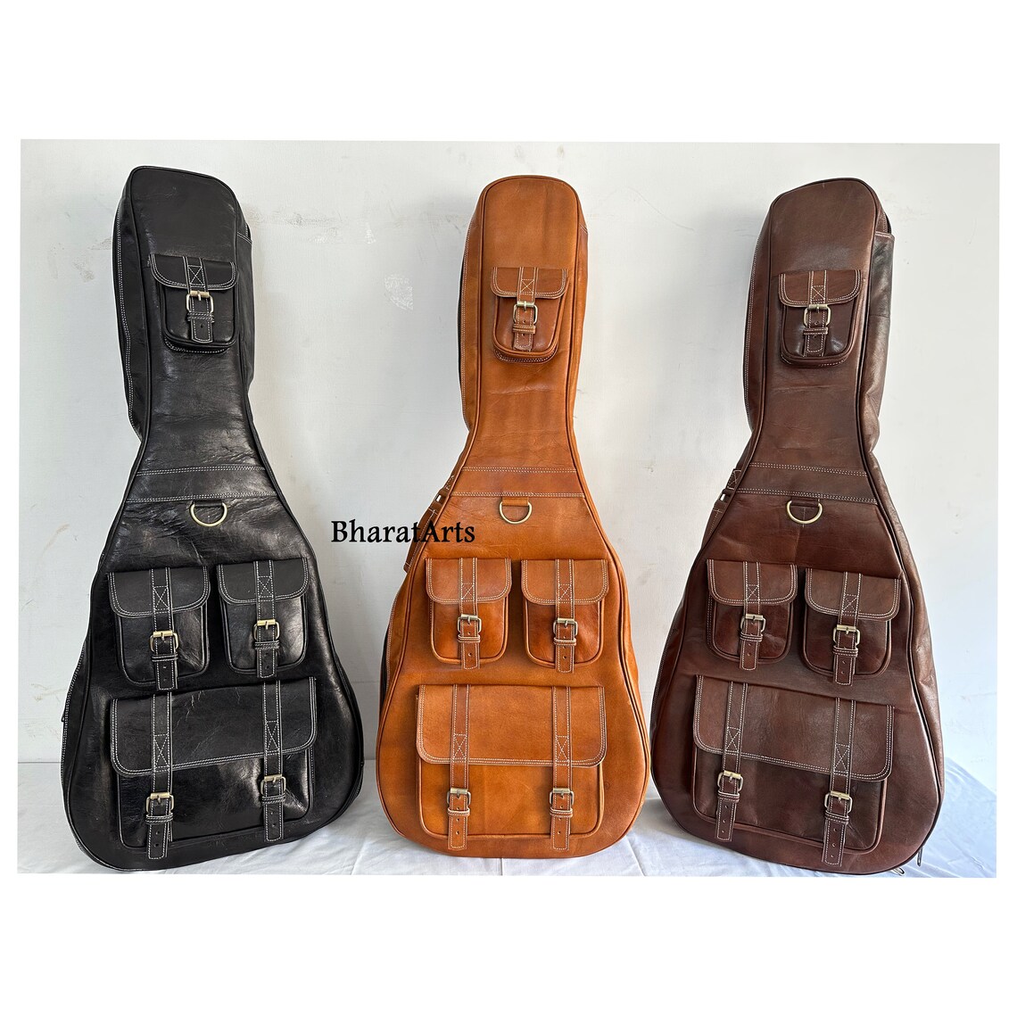 Leather Guitar Case Soft Case Guitar Bag Leather Case - Etsy