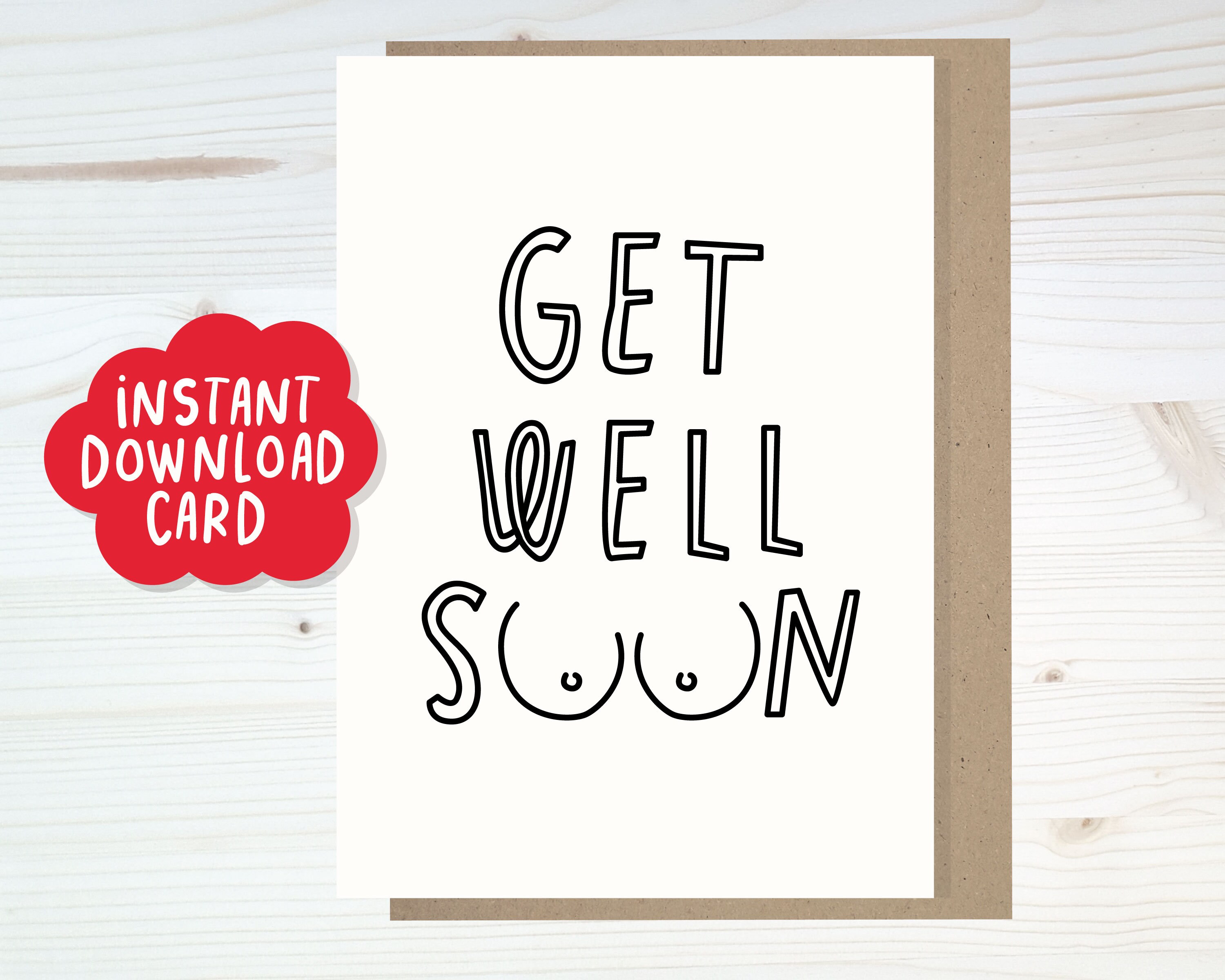 Digital File Breast Reduction Card, Breast Surgery Card, Funny Breast ...