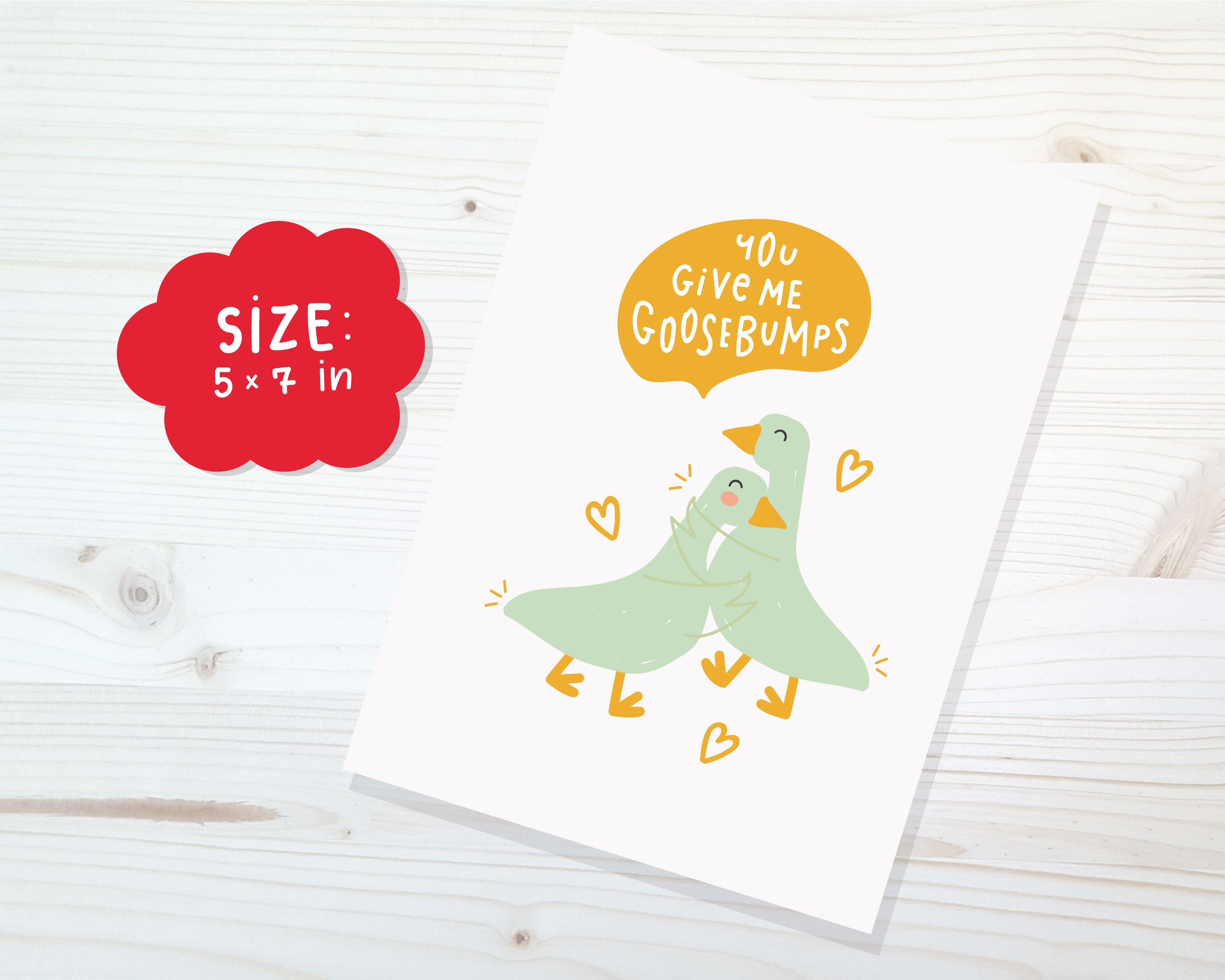Instant Download Cute Couple Love Card Printabl, Geese Couple Card ...