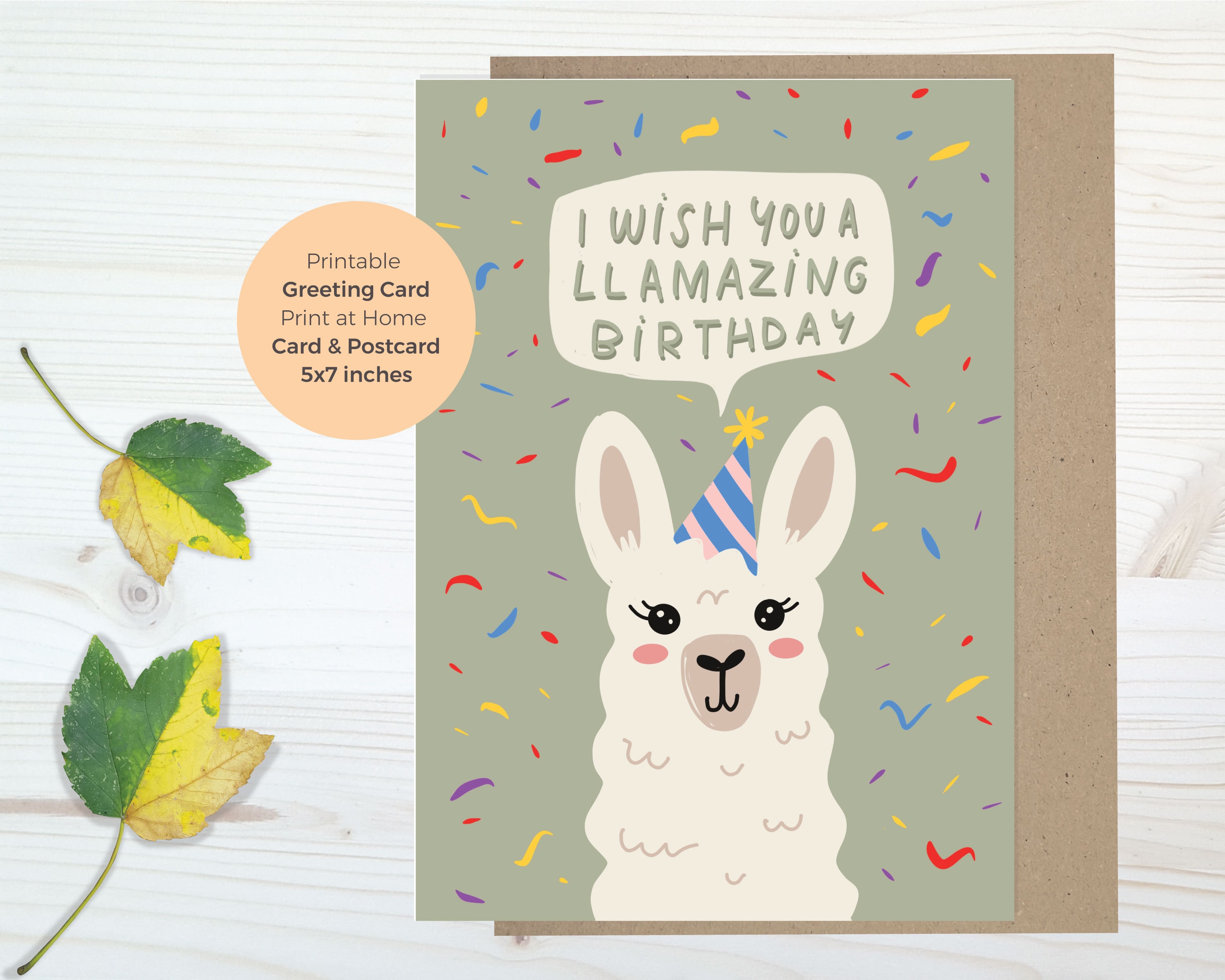 Instant Download Llama Birthday Card Cute Llama Birthday - Etsy