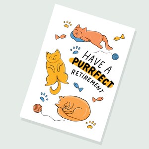 Instant Download Cats Sleeping Retirement Card, Cute Veterinarian ...