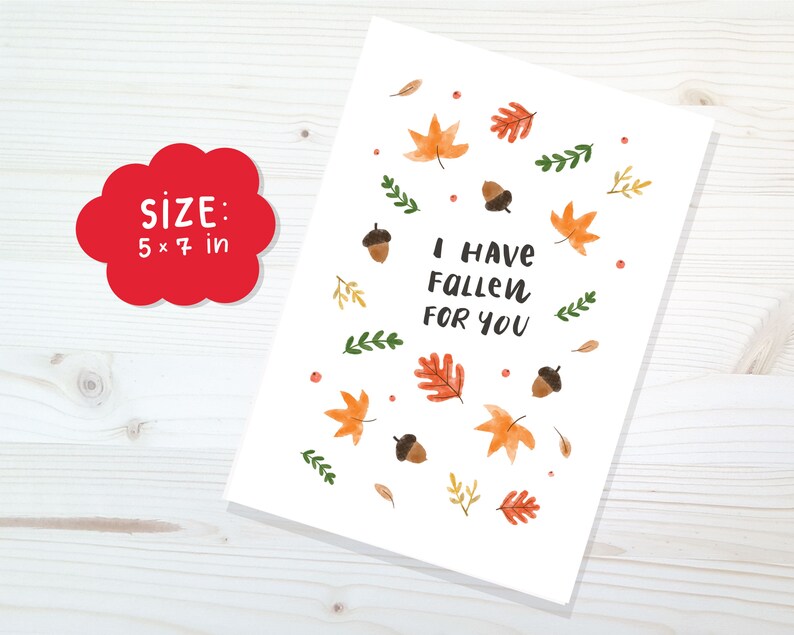 Instant Download I Love You Printable Card I Have Fallen for | Etsy