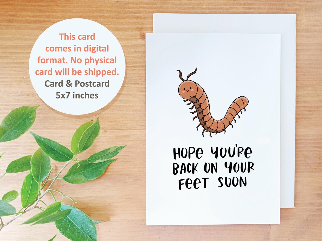 Instant Download Get Well Card, Print at Home Funny Surgery Card, Cute ...