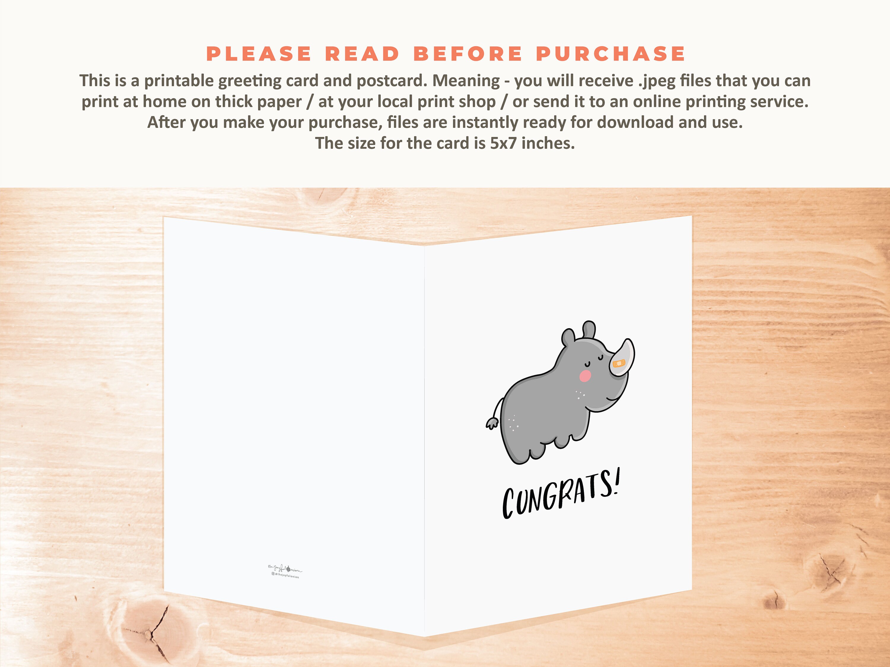 Instant Download Cute Rhinoplasty Card, Cute Nose Job Card, Cute Nose ...