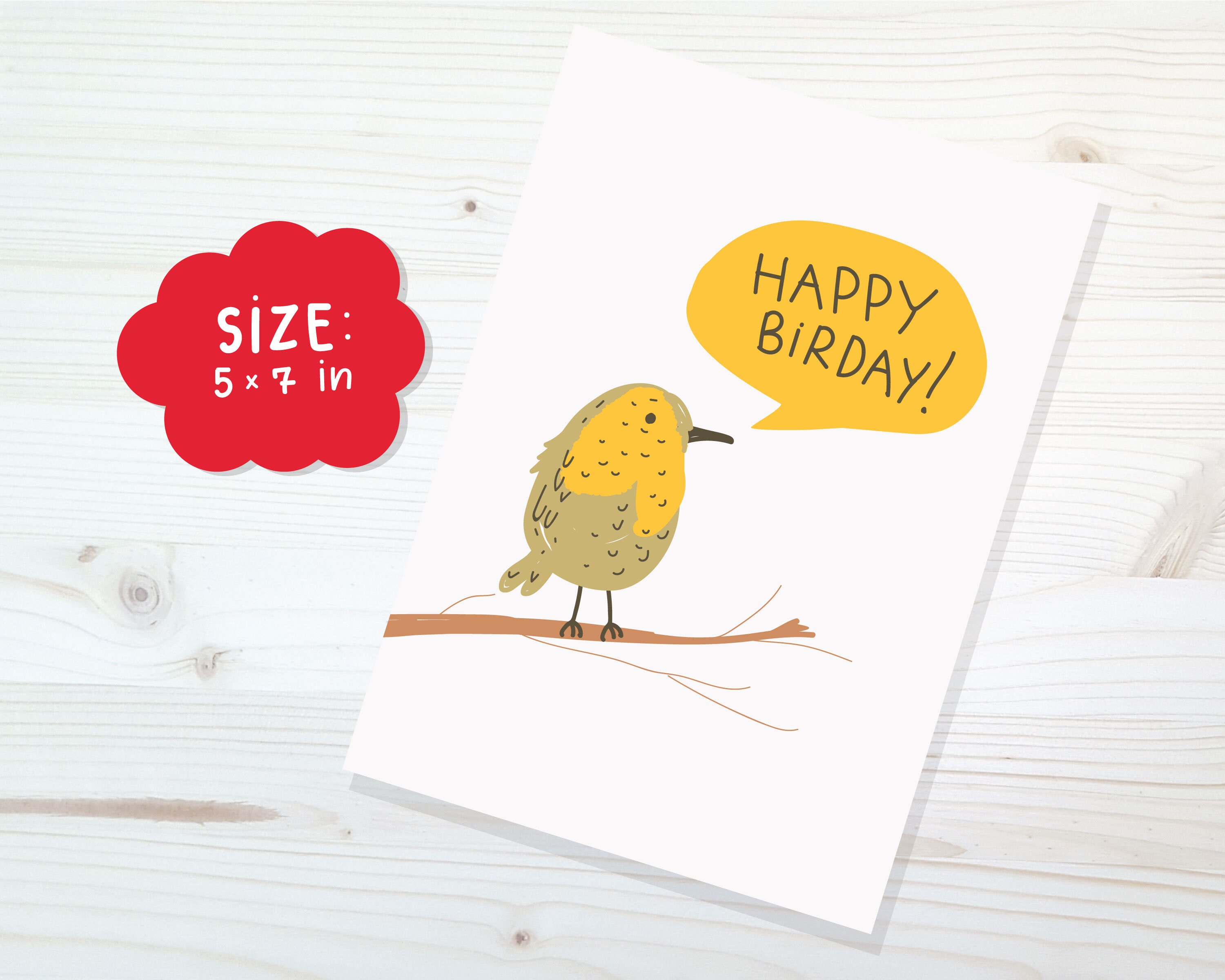 Printable Happy Birday Card | Nature Lover Birthday Card | Birds Card ...