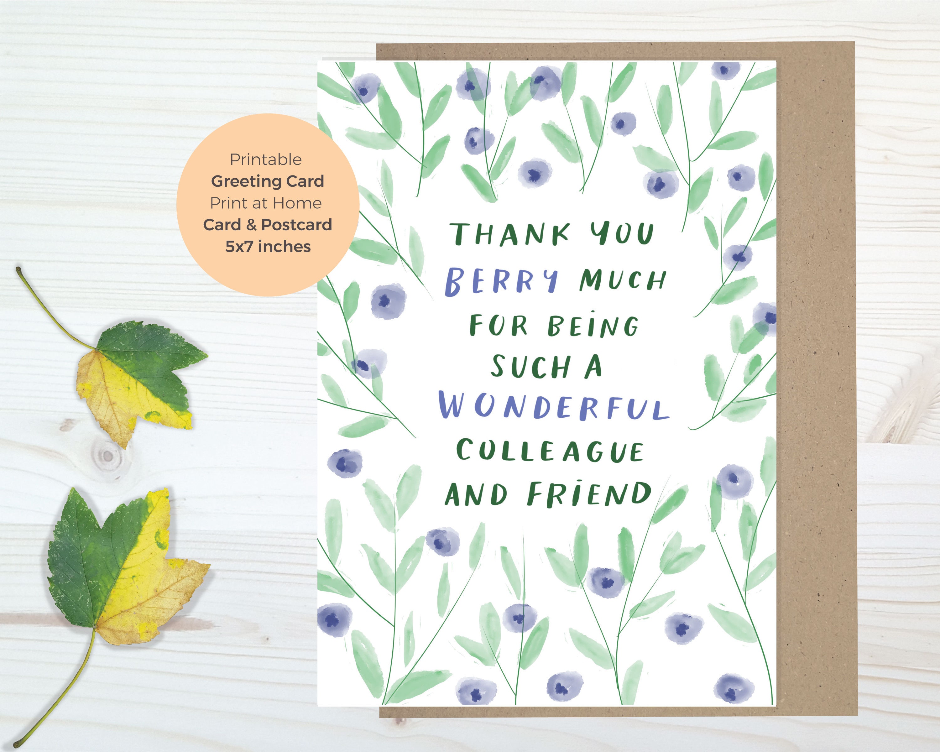 Instant Download Lovely Retirement Card for Women, Wonderful Colleague ...