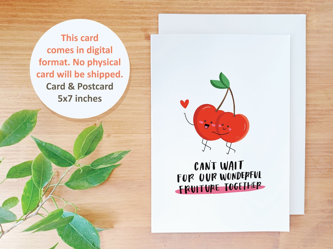 Instant Download Cute Couples Card, Sweet Valentine Card, Soon to Be ...