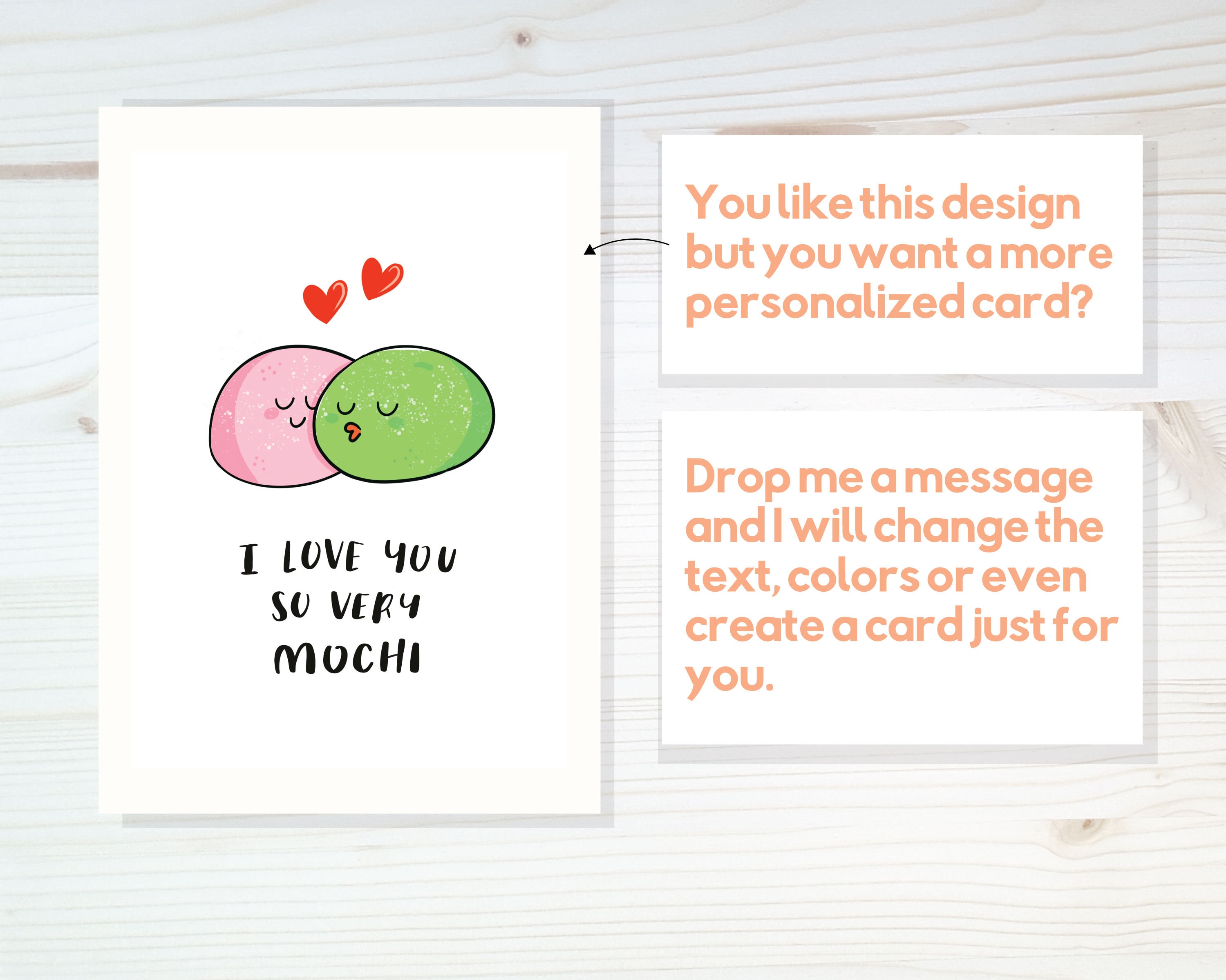 Instant Download I Love You Mochi Card, Cute Mochi Card, Japanese ...