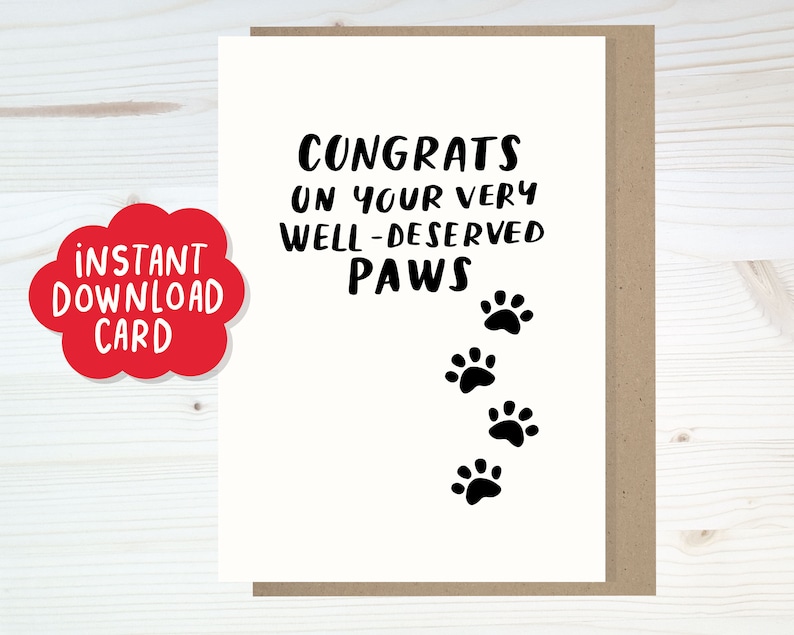 Instant Download Retirement Veterinarian Card, Cute Veterinary ...