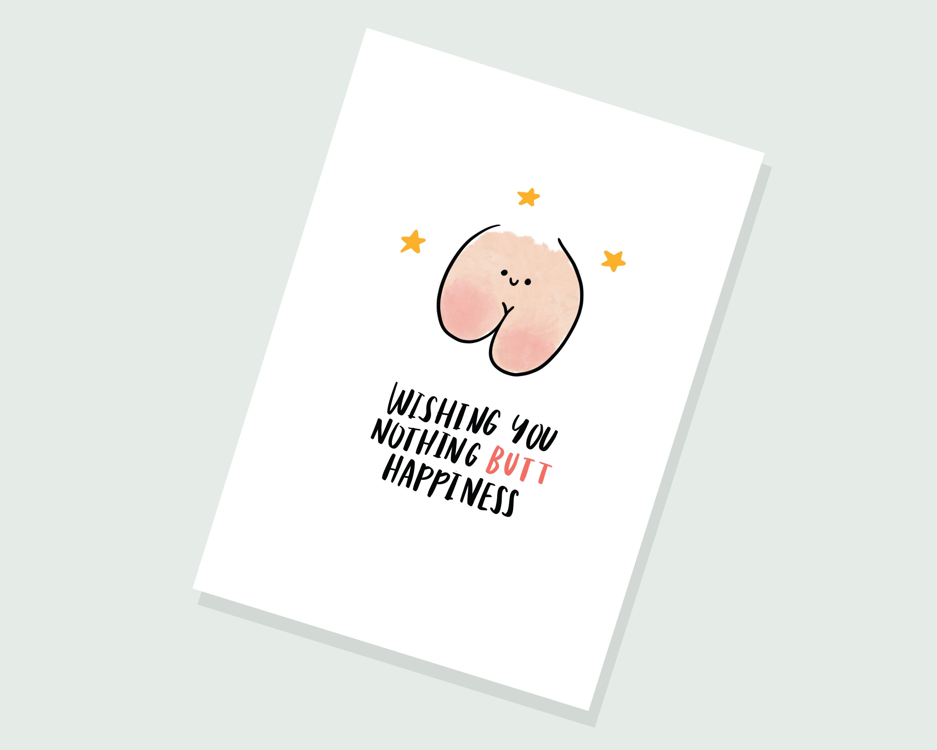Instant Download Funny Butt Card, Cute Butt Card for Boyfriend,cute ...