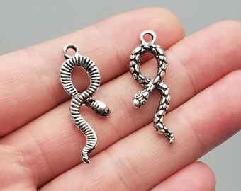 10pcs Snake Charms Antique Tibetan Bronze Tone Large Snake - Etsy