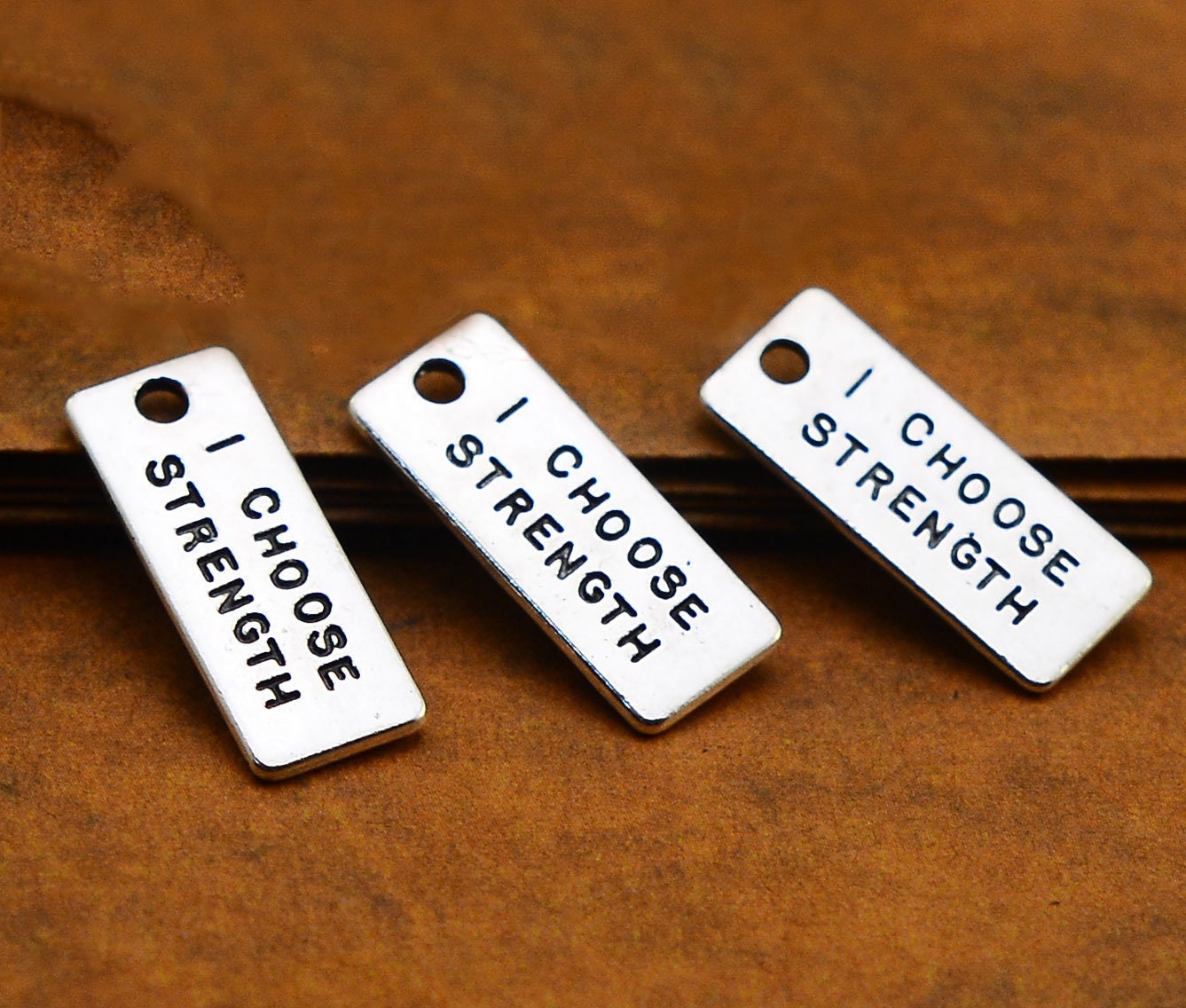 20pcs/lot I Choose Strength Charms Antique Silver Plated I | Etsy