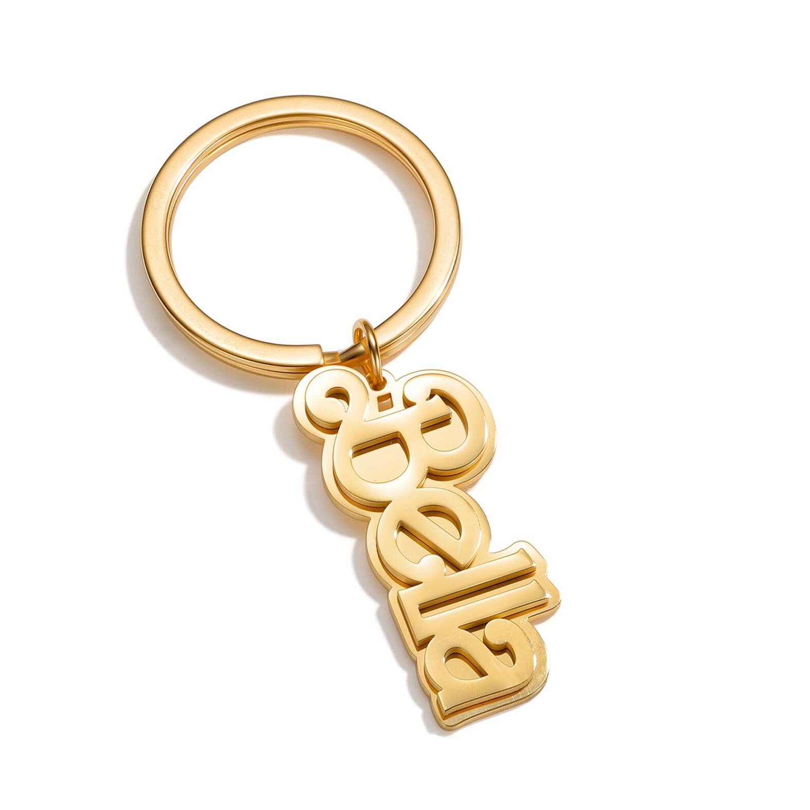 Stainless Steel Name Key Ring, Custom Women's Name Keychain, Best ...